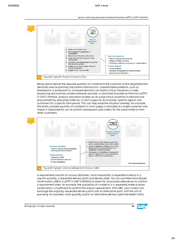 Lesson: Outlining Advanced Available-to-Promise (aATP) in SAP S/4HANA ...