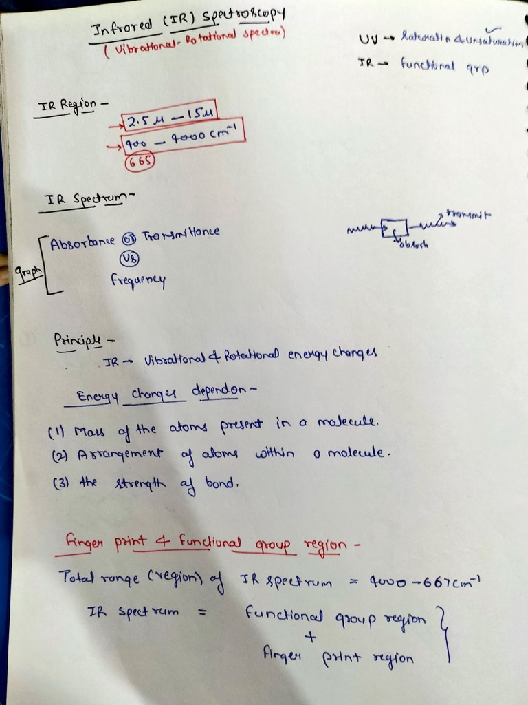 IR Spectroscopy Notes | Download Free PDF | Chemical Compounds ...