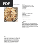 20 Different Recipes of Starch and Cereal Dishes | PDF | Cakes | Pancake