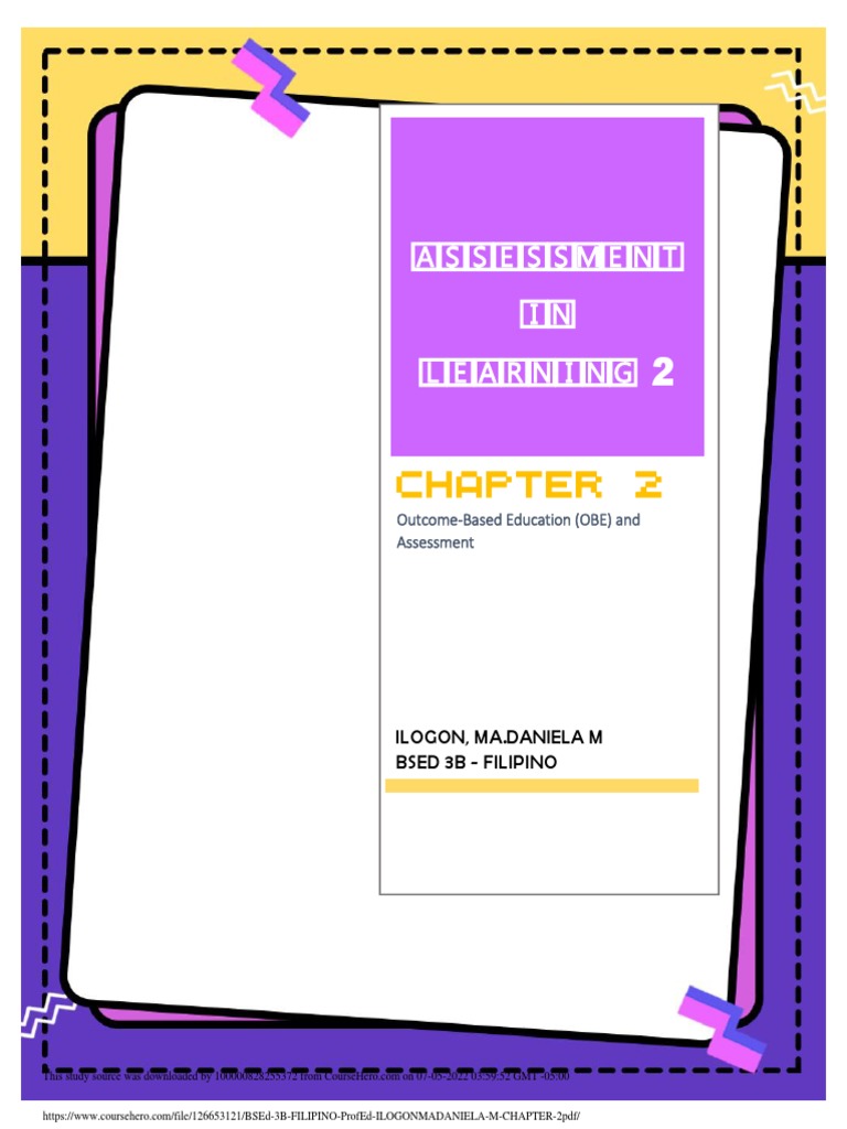 Bsed 3b Filipino Profed Ilogon Ma - Daniela M. Chapter 2 PDF | PDF | Educational Assessment ...