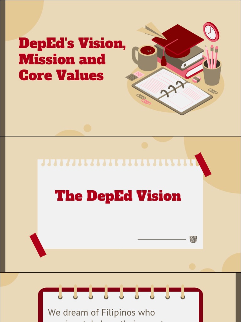 DepEd Vision, Mission, and Core Values | PDF | Value (Ethics) | Learning