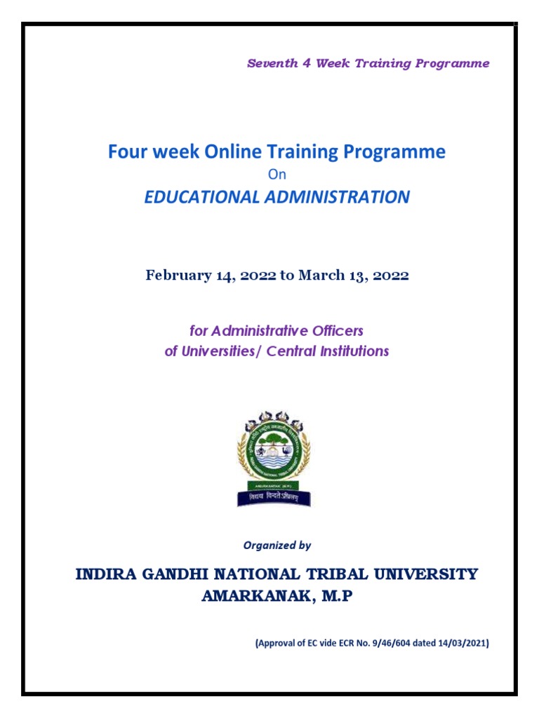 Four Week Online Training Programme | PDF | Educational Technology ...