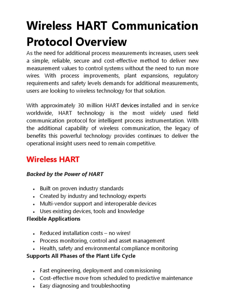 3 - Unit 3 - Study Material - Wireless HART Communication Protocol ...