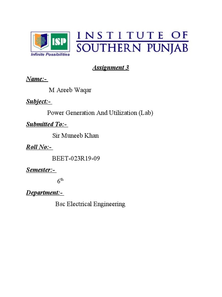 Assignment 3 Lab | PDF | Steady State | Electric Generator