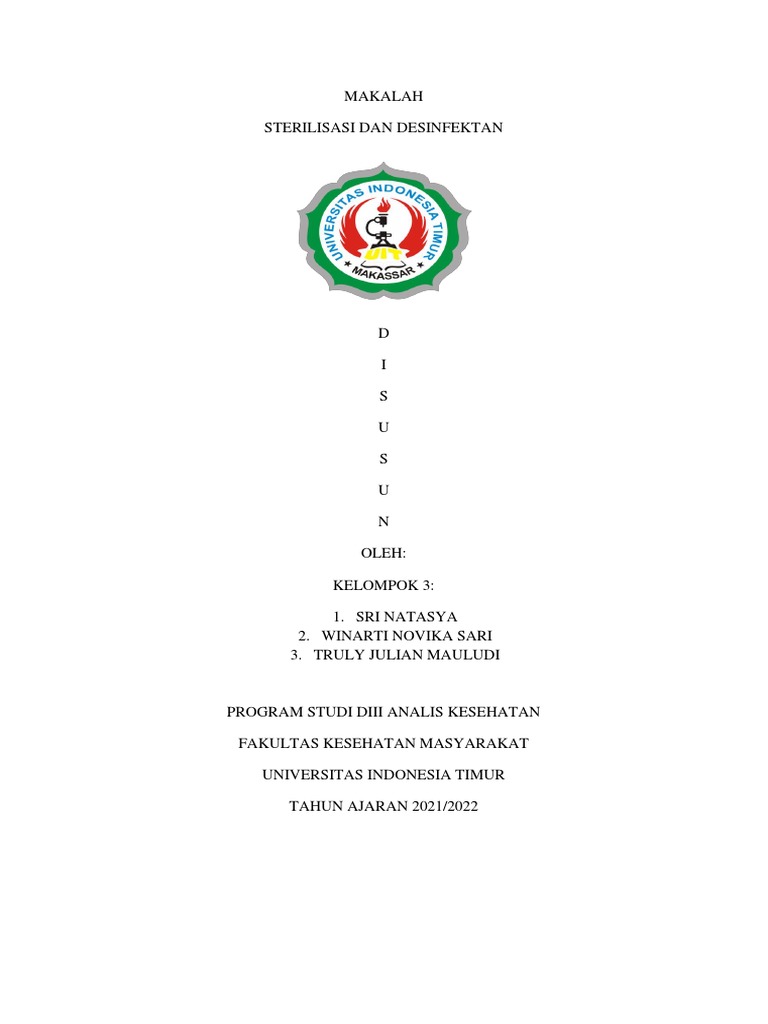 Sterilisasi dan Desinfeksi Kesehatan | PDF | Kesehatan Holistik | Sains & Matematika