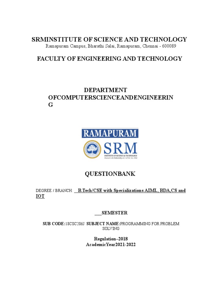 Unit 1 Programing And Problem Solving Pdf Integer Computer Science Programming Language