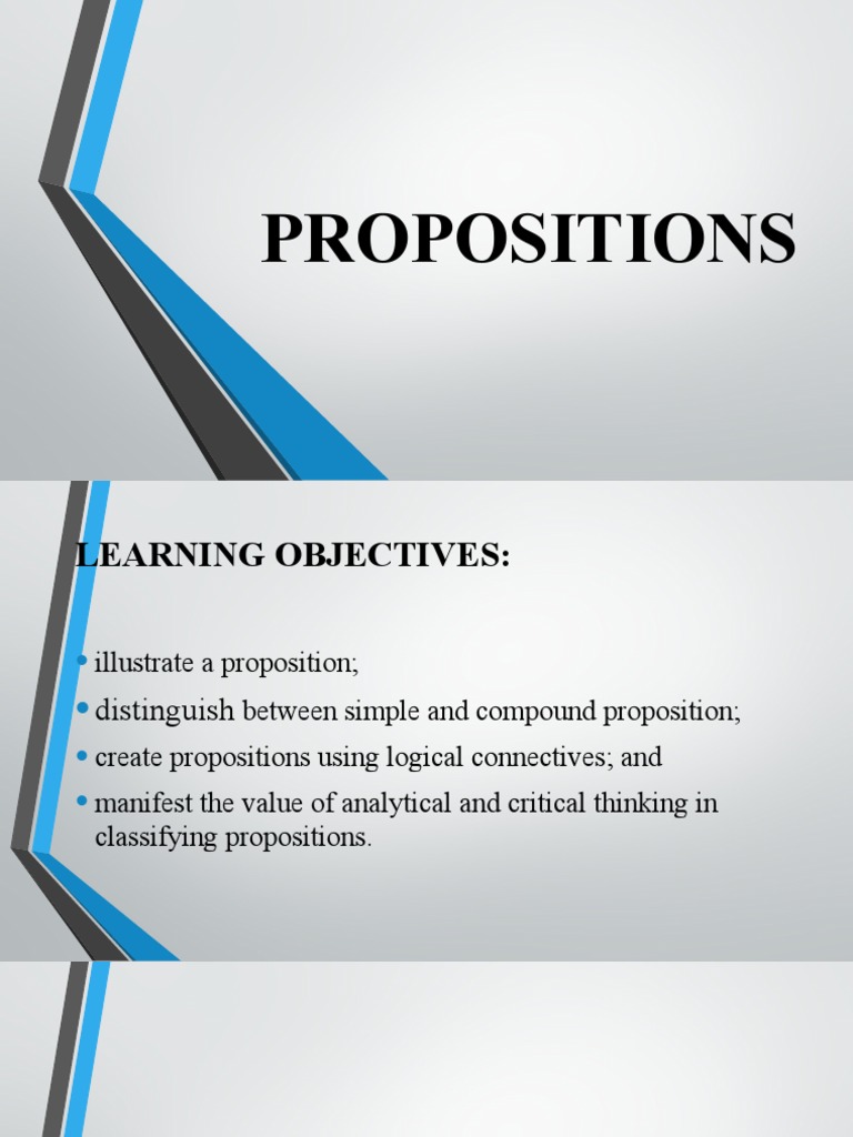 Propositions and Symbols | Download Free PDF | Proposition | If And Only If