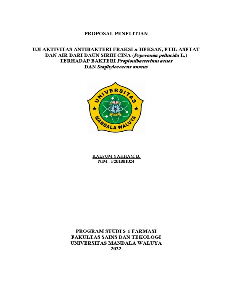 PROPOSAL PENELITIAN (Revisi) | PDF