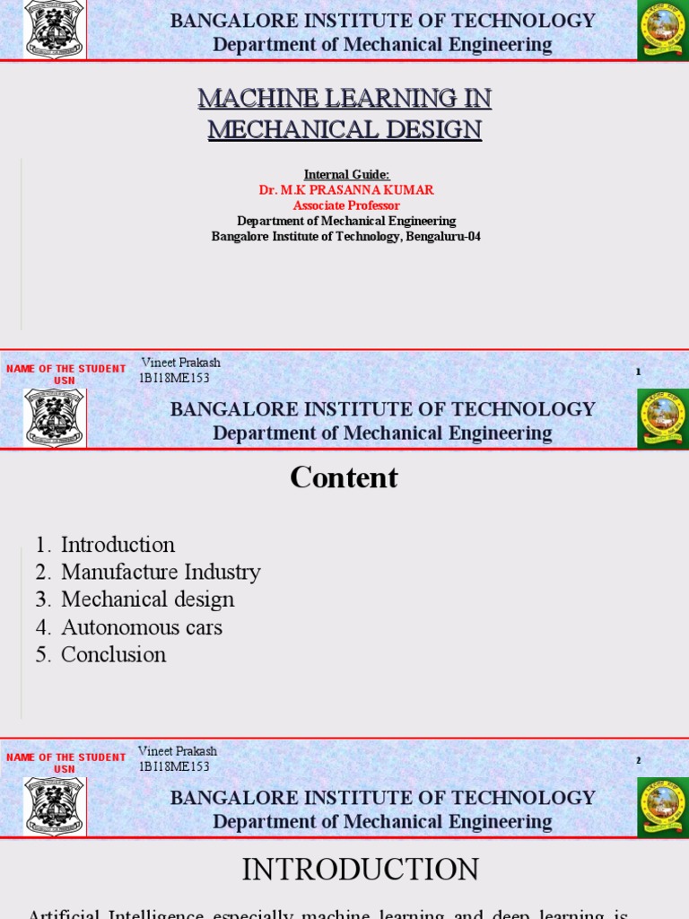 Machine Learning in Mechanical Design: Applications and Case Studies ...