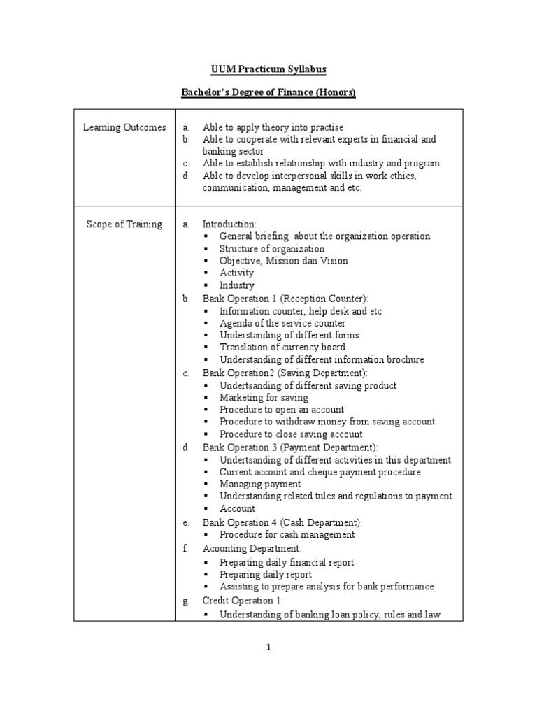 Syllabus Finance | PDF