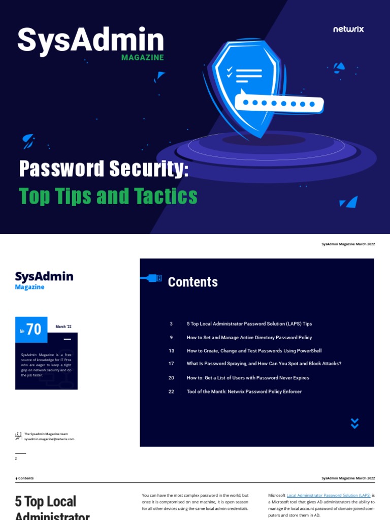 Sysadmin Magazine March 2022 FR | PDF | Group Policy | Password