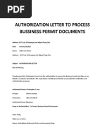 Authorization Letter To Process Documents: Subject: ( (Subject) ) | PDF