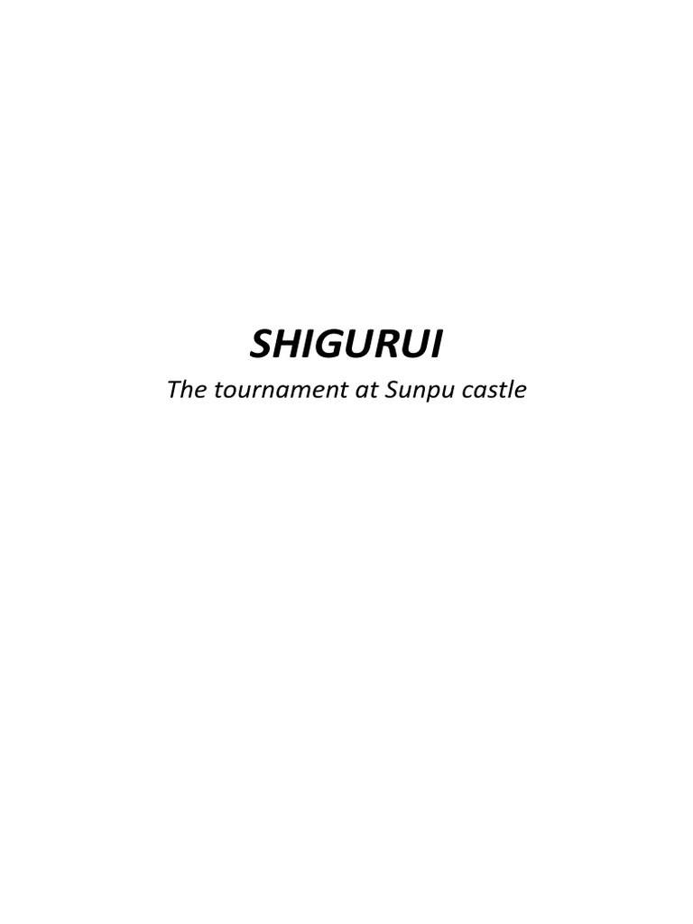 Shigurui: The Sunpu Castle Tournament | PDF | History | General Fiction