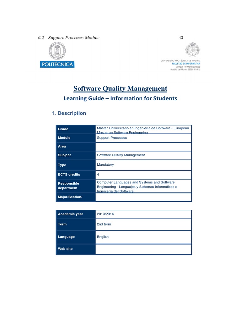 Software Quality Management Guide | PDF | Cognition | Teaching Method