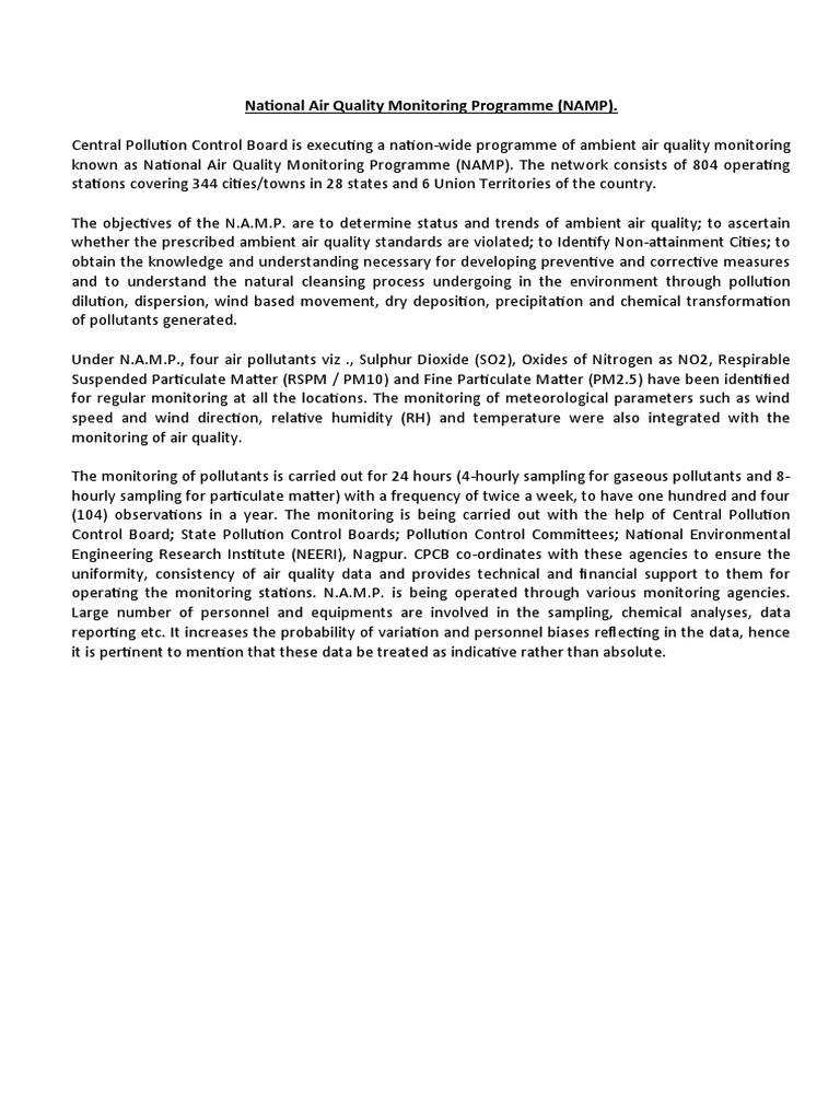 National Clean Air Programme-Part 1 | PDF