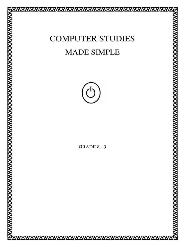 Puter Studies 8 - 9 PAMPHLET | PDF | Computer Data Storage | Computer ...