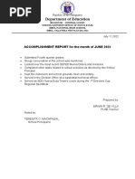 Accomplishment Report of Utility Worker | PDF