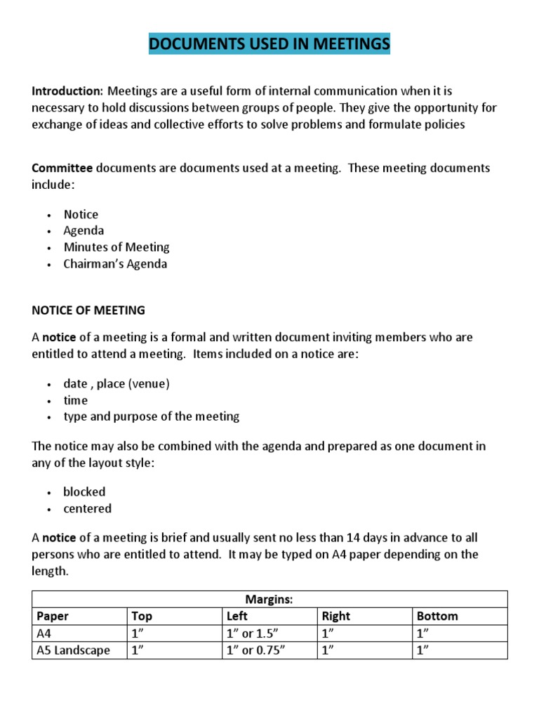 Best Practices for Meeting Documentation | PDF | Paragraph