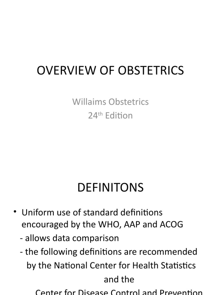 OB Overview-of-Obstetrics | PDF | Maternal Death | Childbirth