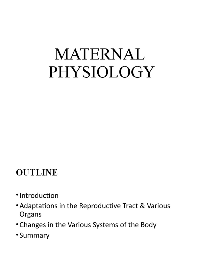 OB Maternal Physiology | PDF | Pregnancy | Kidney