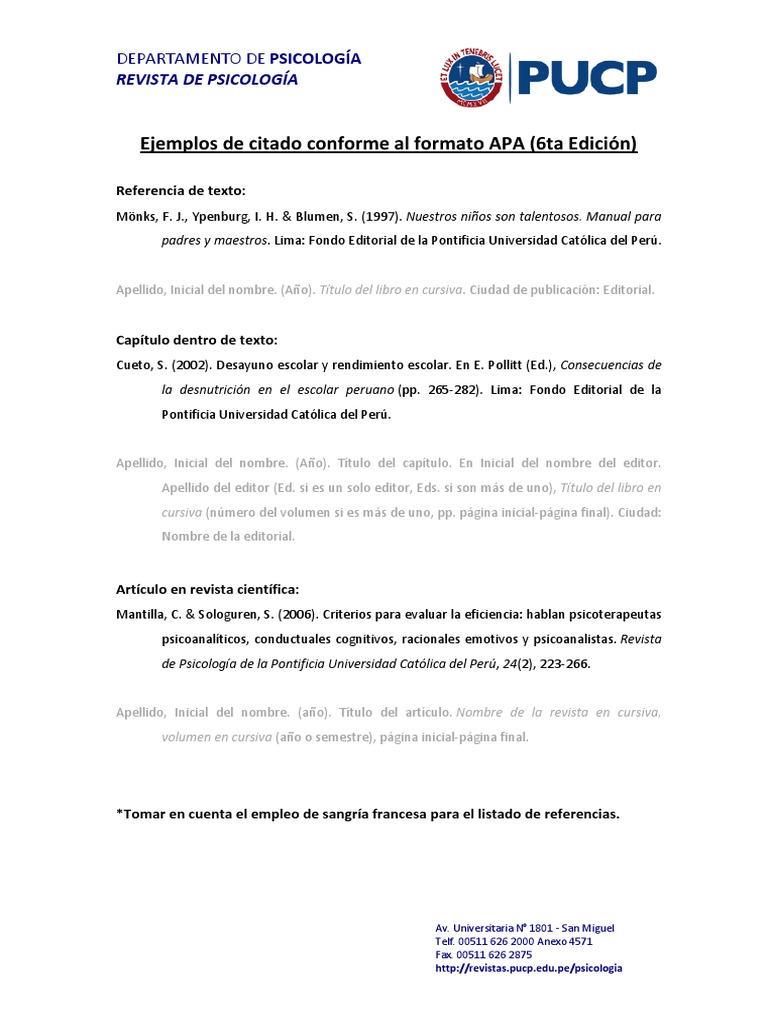 Ejemplos APA | PDF
