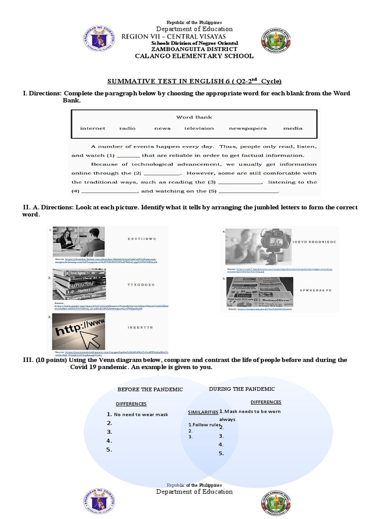 Q2 Summative Test 2nd CYCLE | PDF | Foods | Pickling
