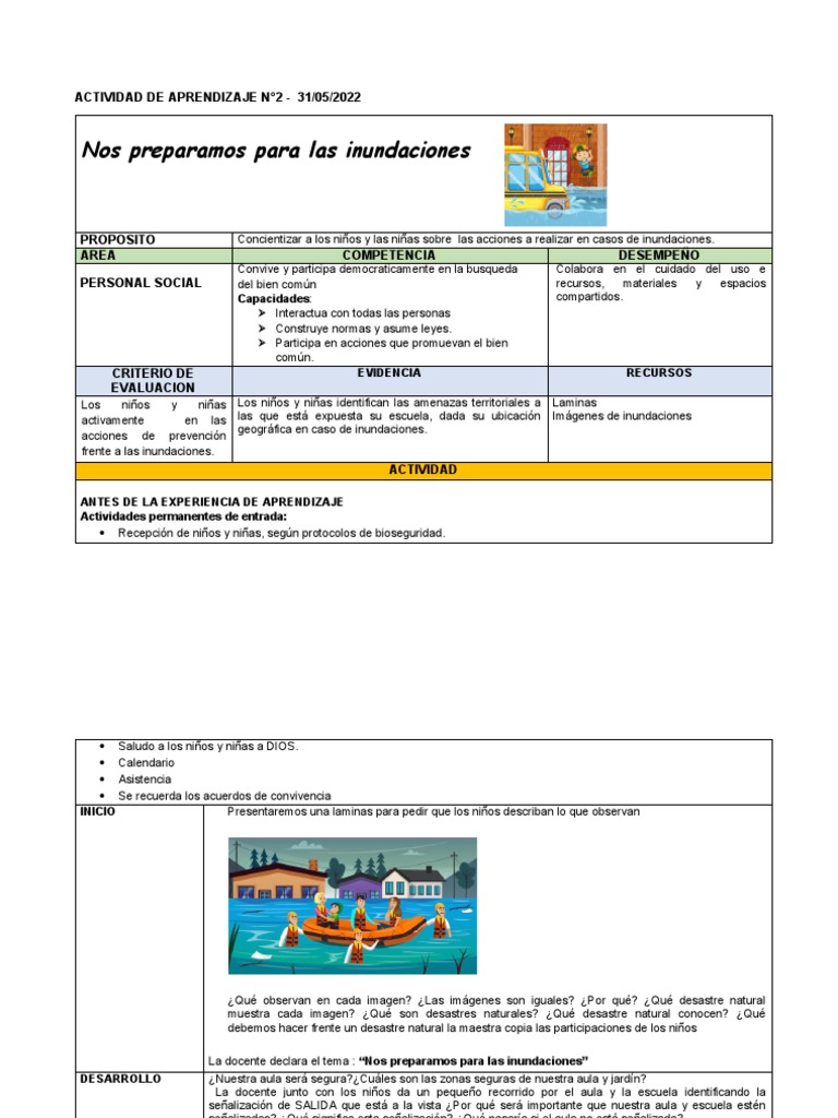 INUNDACIONES | PDF | Aprendizaje | Las emociones