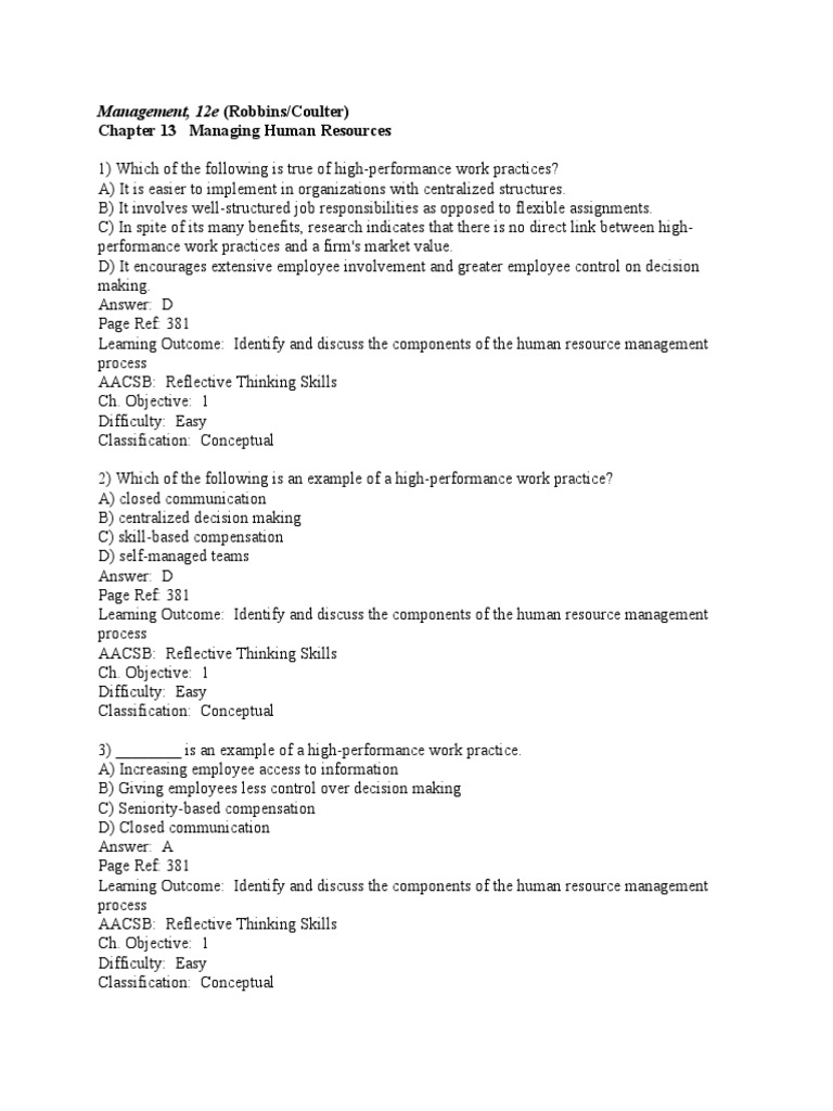 Chapter 13 - Managing Human Resources | PDF | Recruitment | Human Resources Chapter 13 - Managing Human Resources | PDF | Recruitment | Human Resources