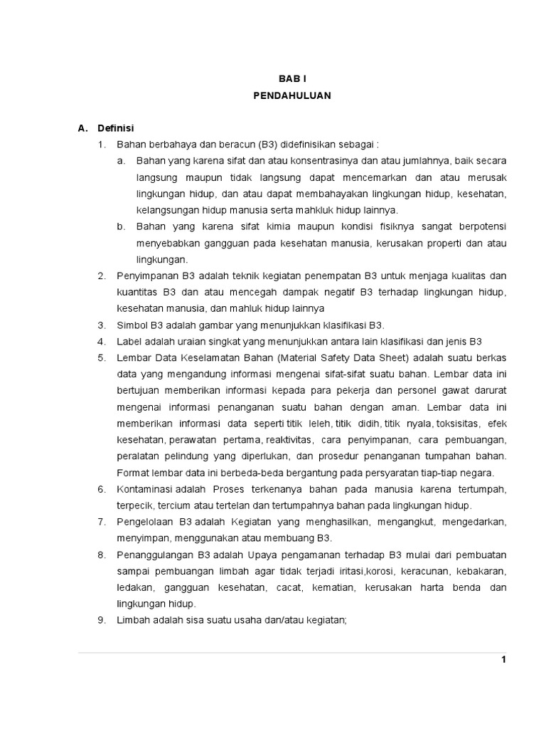 5.1 Panduan Pengelolaan B3 Termasuk Penggunaan Apd | PDF