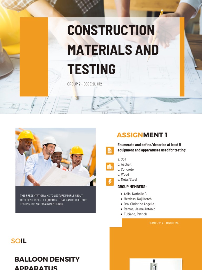 Construction Materials and Testing: Group 2 - Bsce 2L C12 | PDF ...