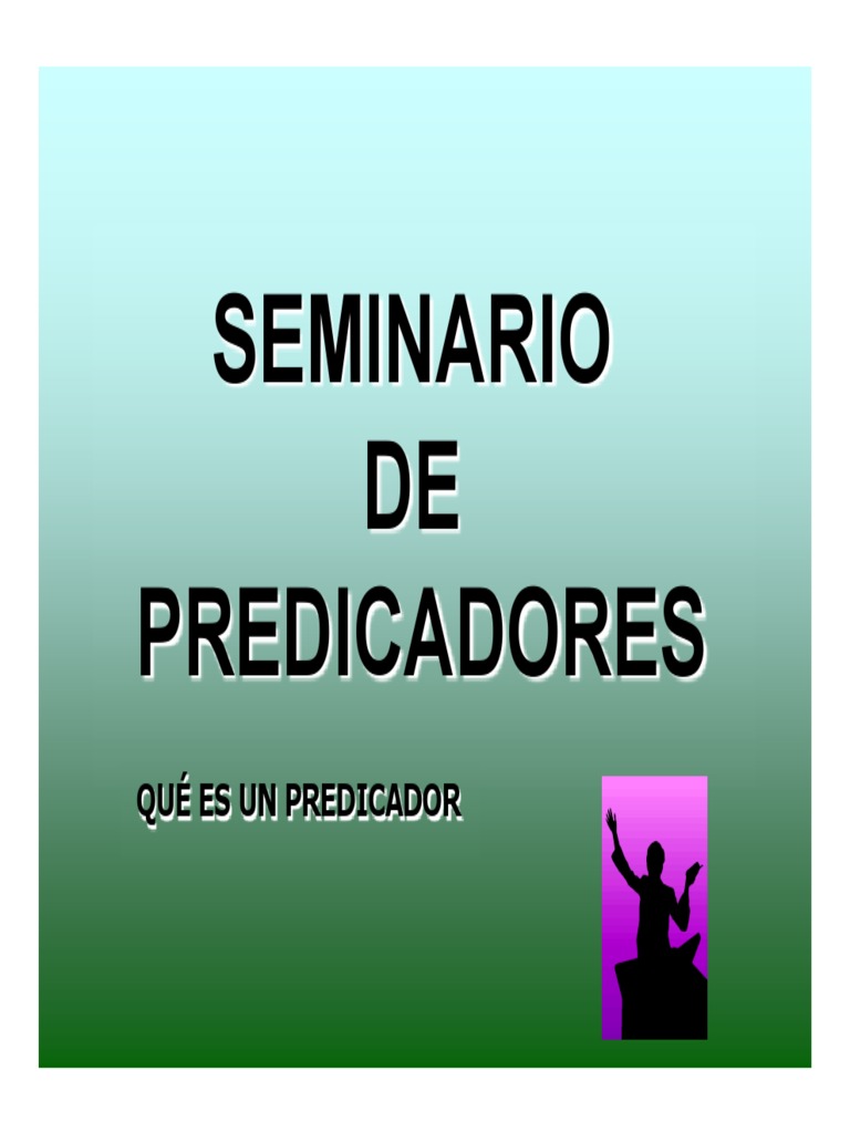 02 - Qué Es Un Predicador | PDF | Sermón | Homilética