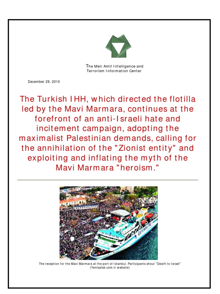 IHH's Anti-Israel Campaigns in Turkey | PDF | Hamas | Palestine (Region)