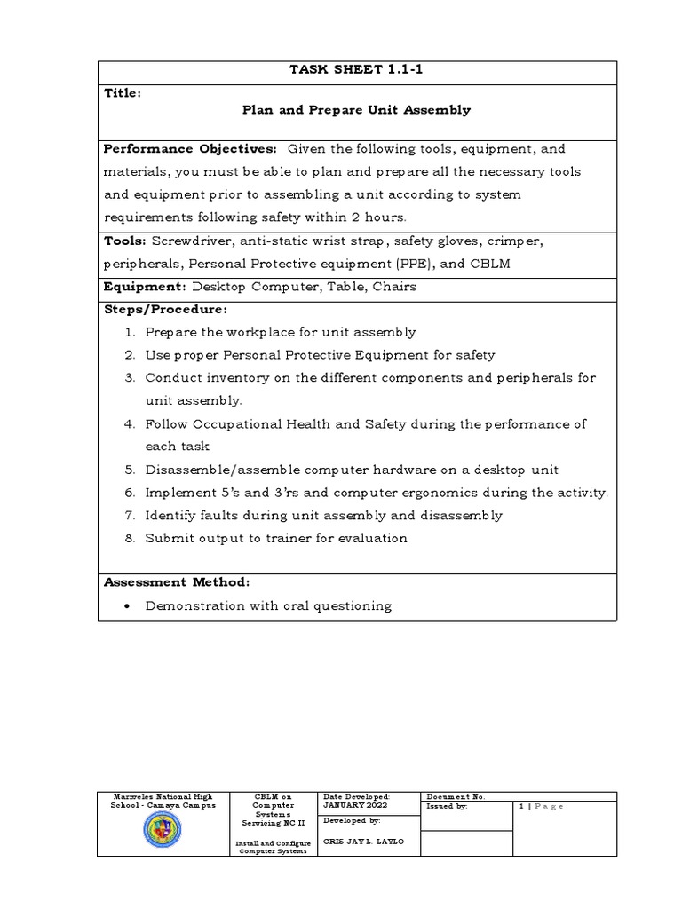 Task Sheet | PDF | Bios | Computer Hardware