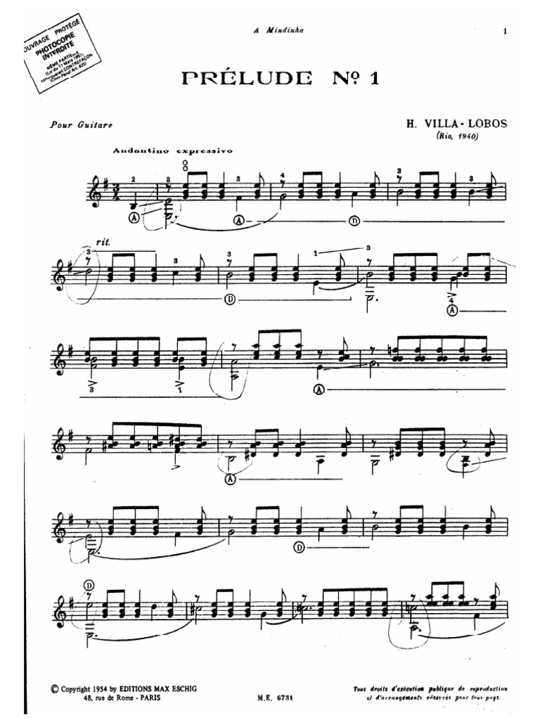 Preludio 1 Villa-Lobos | PDF