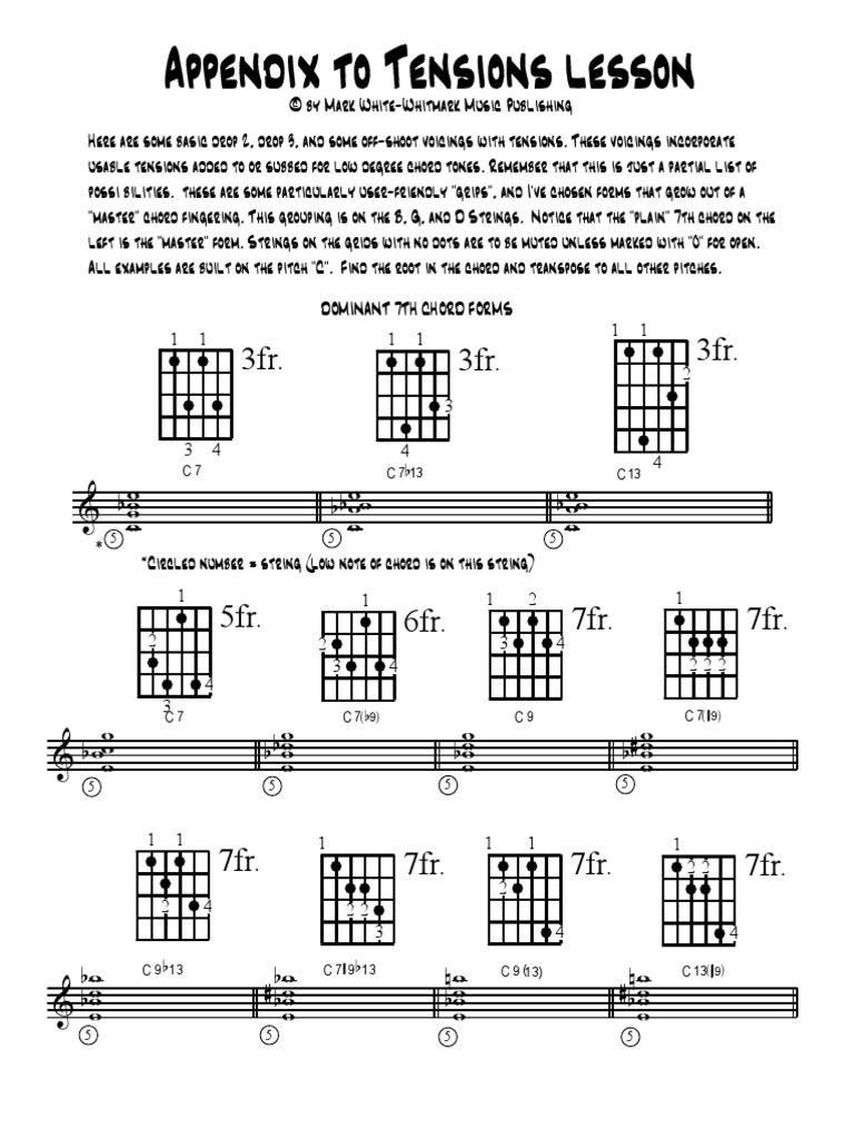 Music Theory - Appendix To Tension Lesson | PDF | Chord (Music ...