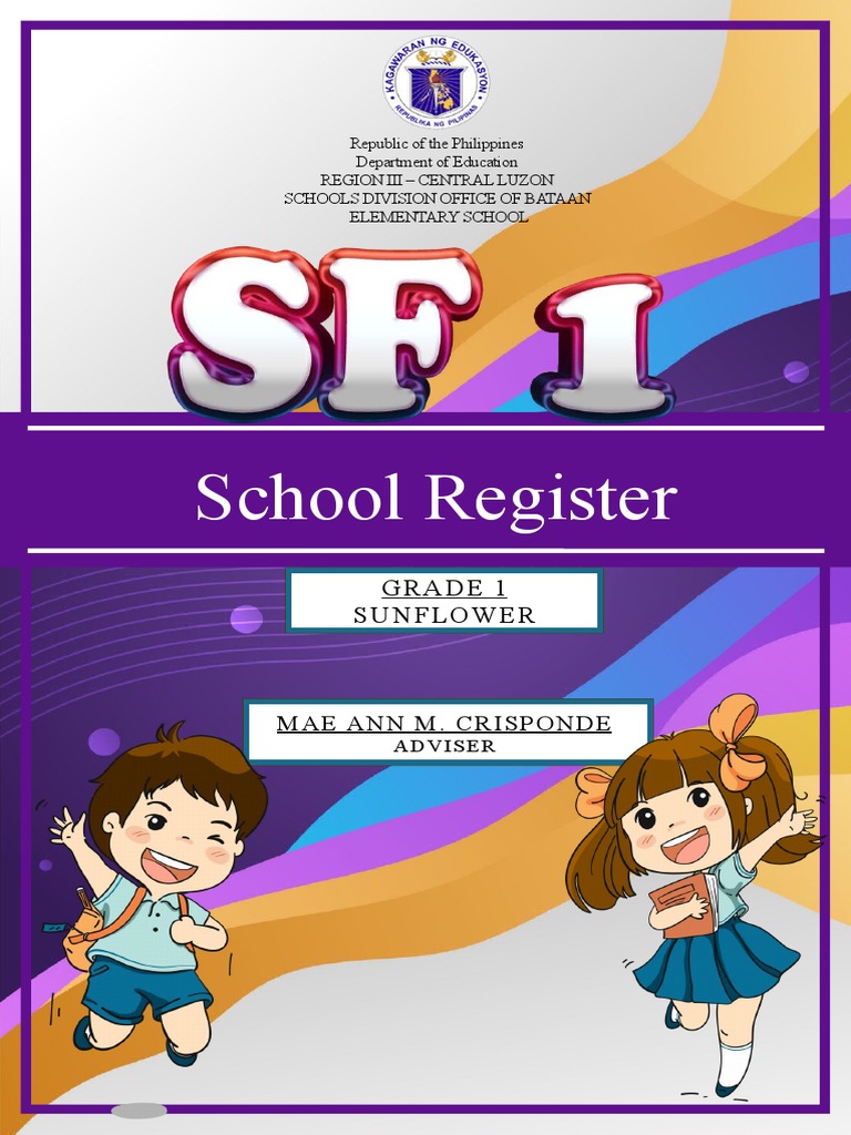 School Register: Grade 1 Sunflower | PDF | Social Institutions | Schools