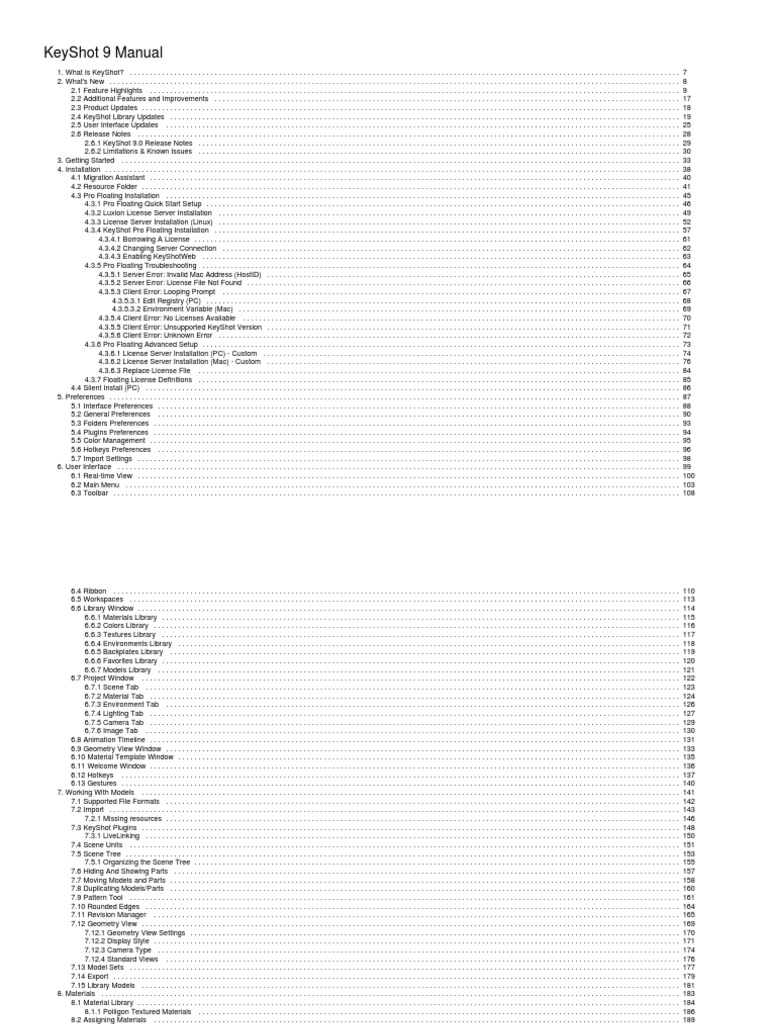 Keyshot 9 Manual | PDF | Software Engineering | Computer Architecture
