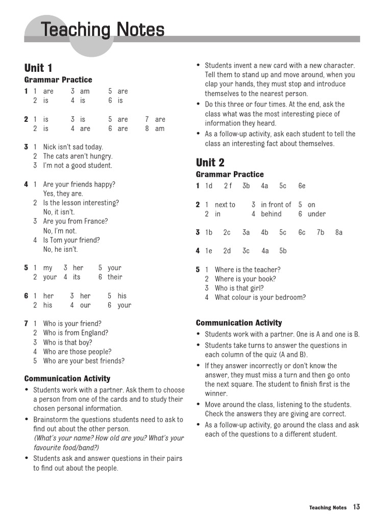 More - 1 - 2nd - Edition - WS - Answer Keys | PDF