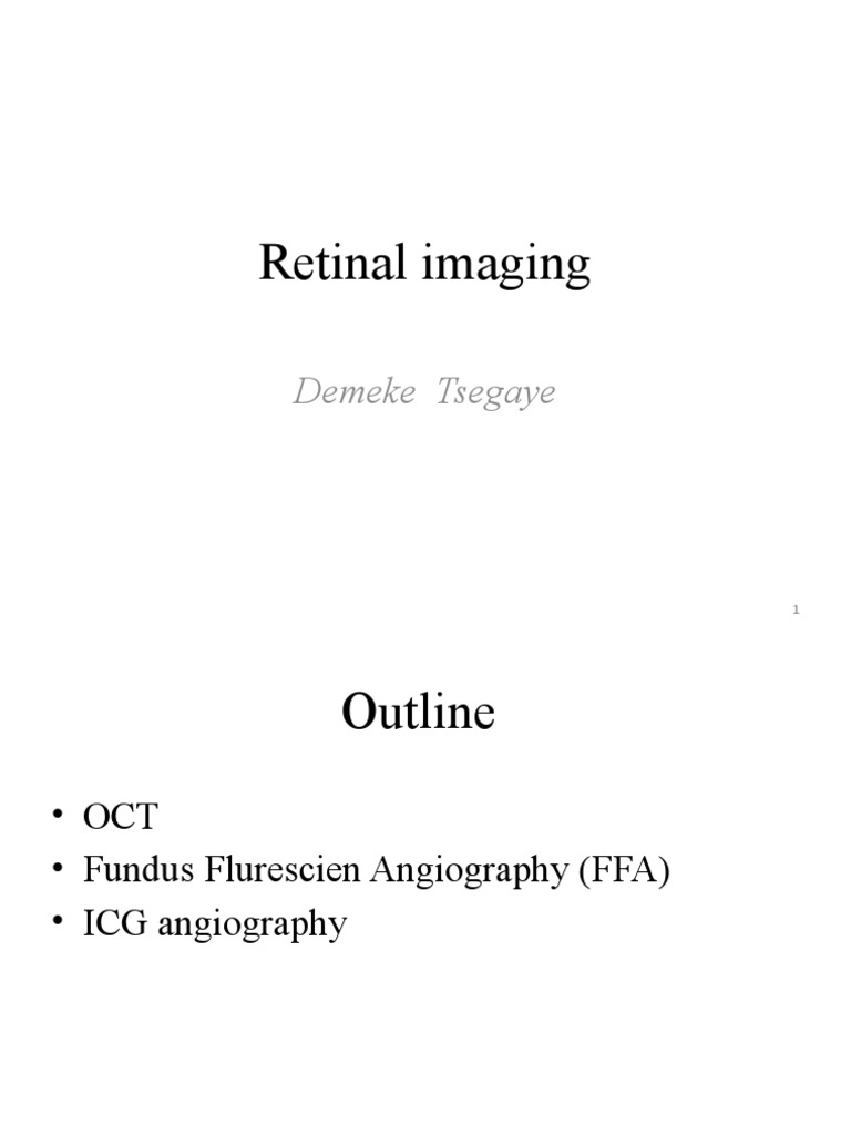 Retinal Imaging: Demeke Tsegaye | Download Free PDF | Retina | Optics