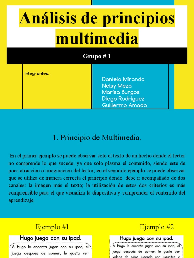Análisis de Principios Multimedia | PDF | Multimedia | Ciencia cognitiva