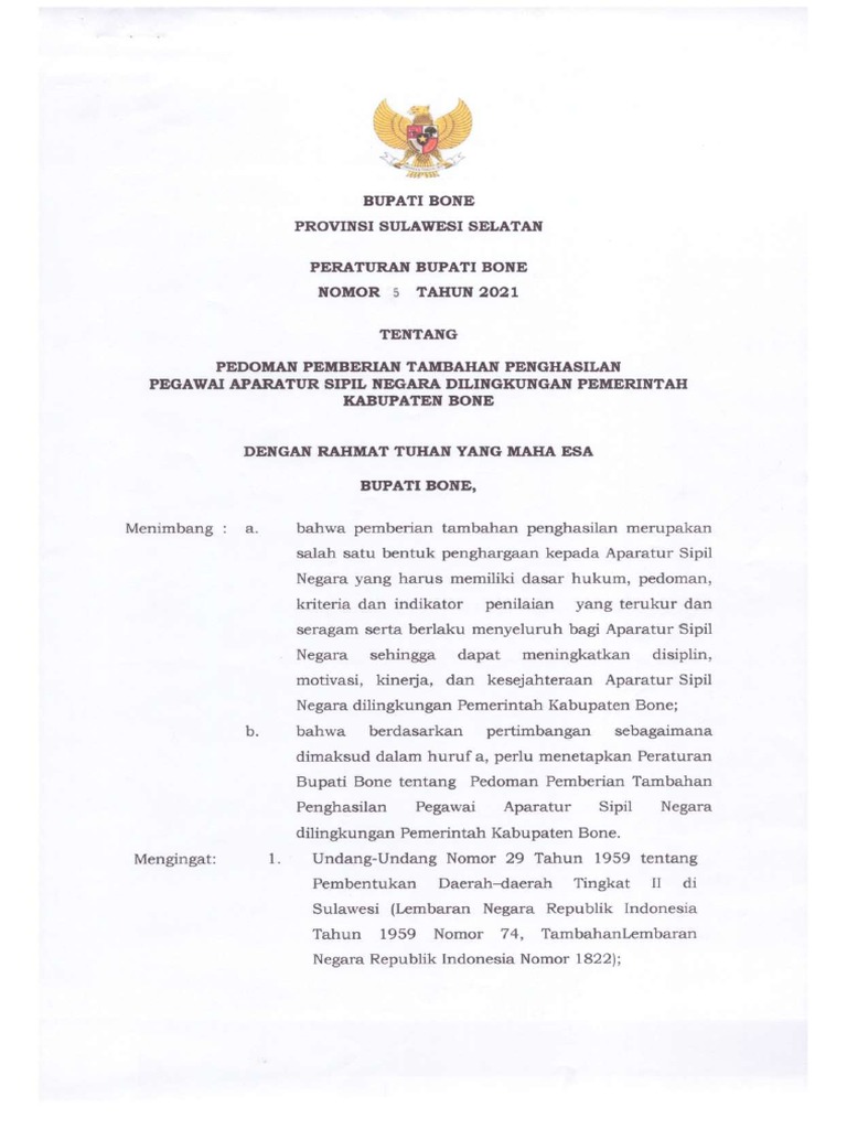 Perbup TPP No. 5 2021 | PDF