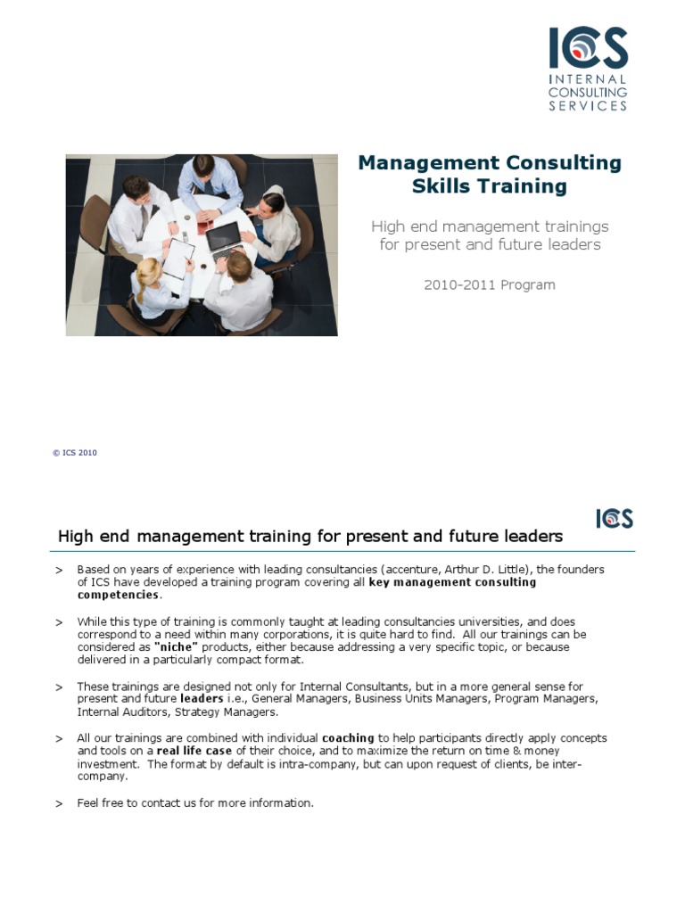 ICS Management Consulting Training | PDF | Strategic Management ...