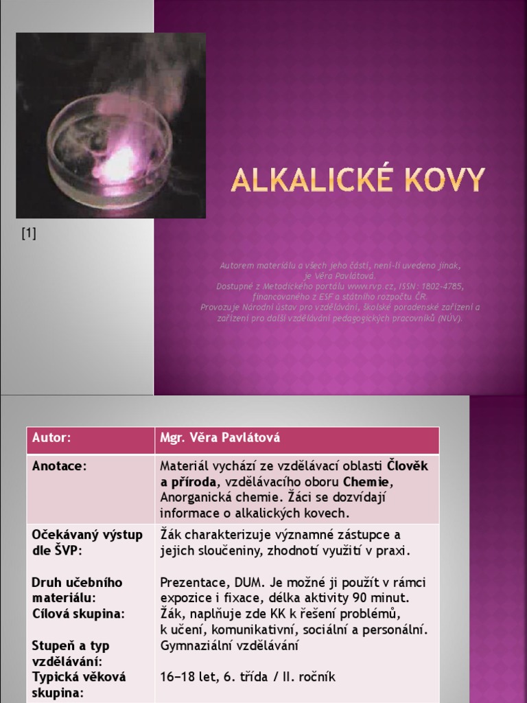 Alkalické Kovy | PDF