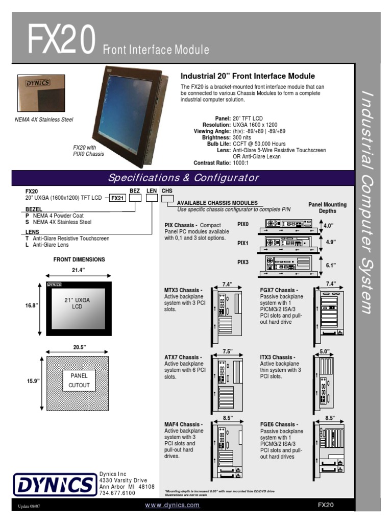 Front Interface Module: Specifications & Configurator | PDF | Computer ...