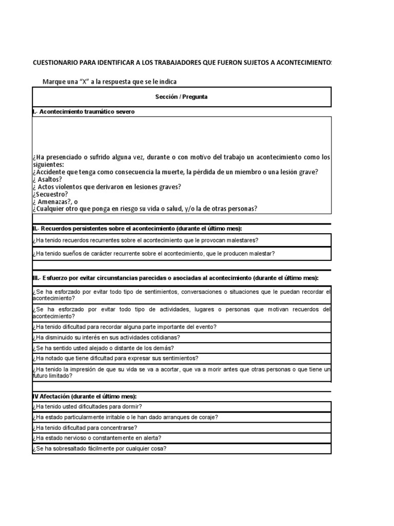 Guías de Referencia NOM-035 | PDF | Cuestionario | Tiempo de trabajo