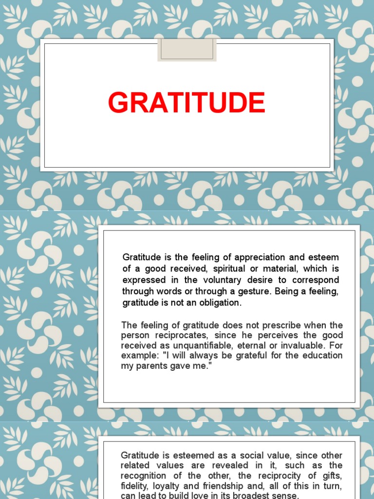 GRATITUDE | PDF | Wellness