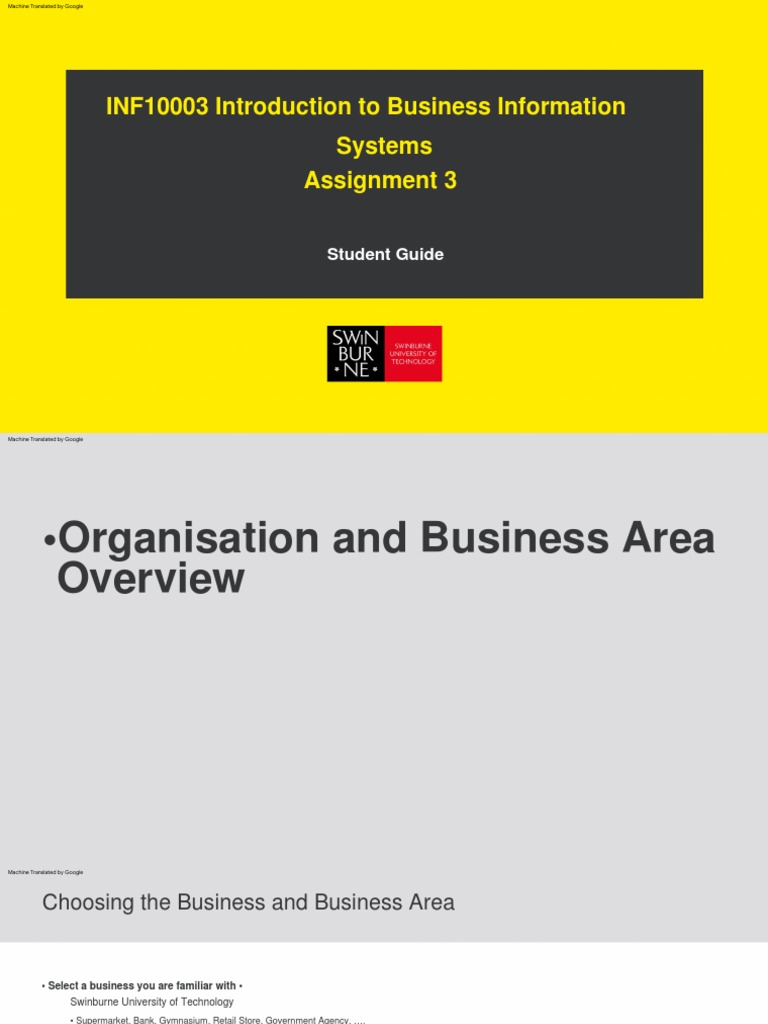 INF10003 Assignment 3 Student Guide | PDF | Input/Output | Business Process