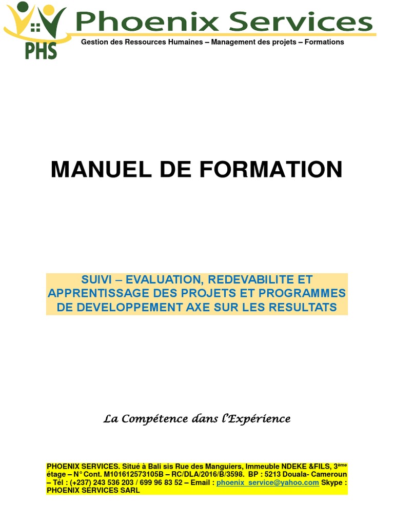 Formation Suivi Evaluation | PDF | Risque | Planification