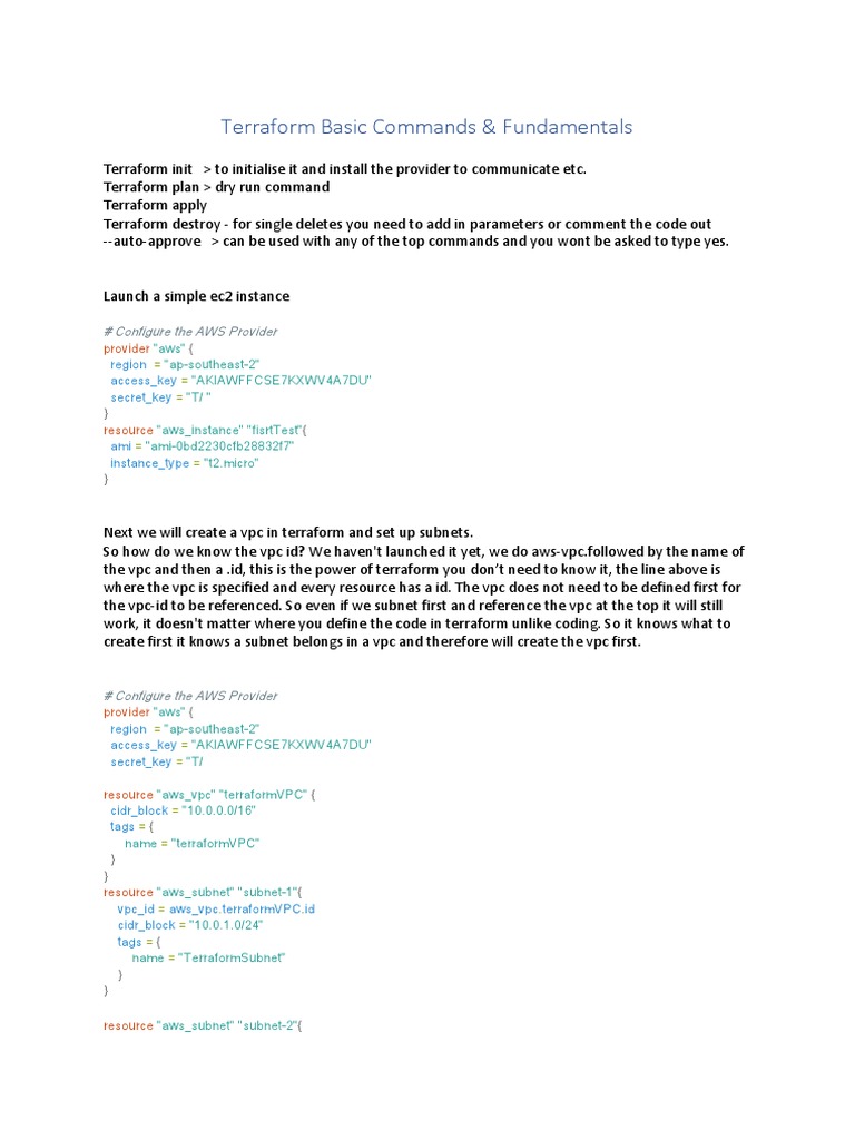 An Introduction to Terraform Commands, Fundamentals and Configuration ...