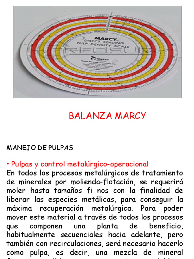 Balanza Marcy | PDF | Metalurgia | Agua